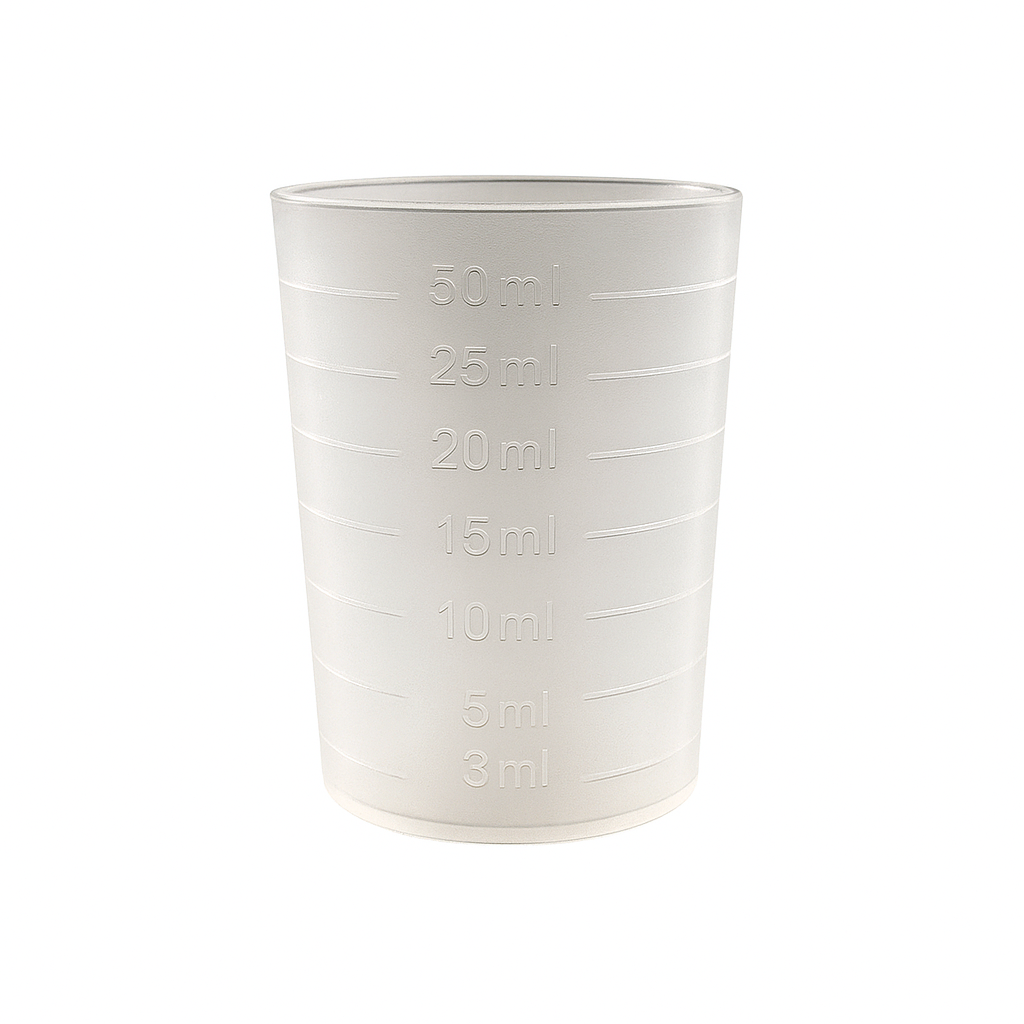 Adaptable measuring cup with cap to personalize your own lotion – Zebratan